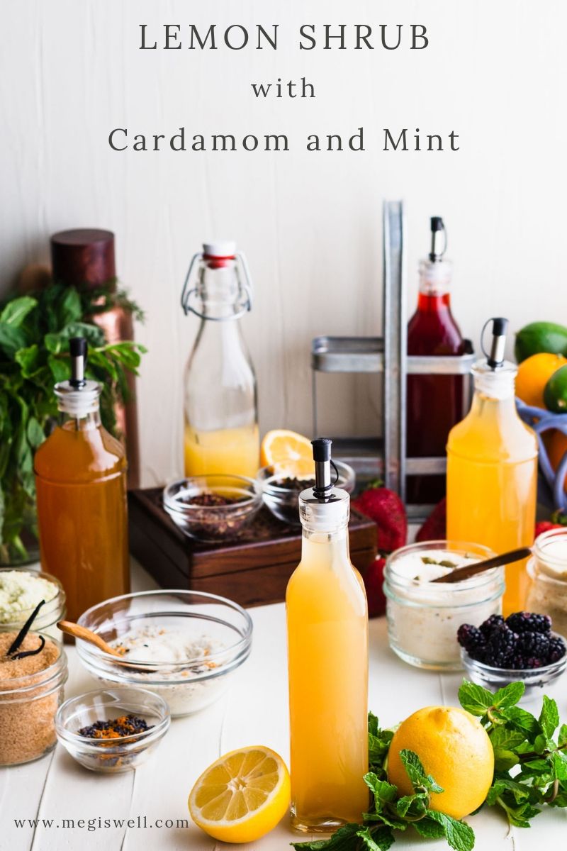 Lemon Shrub with Cardamom and Mint - Meg is Well