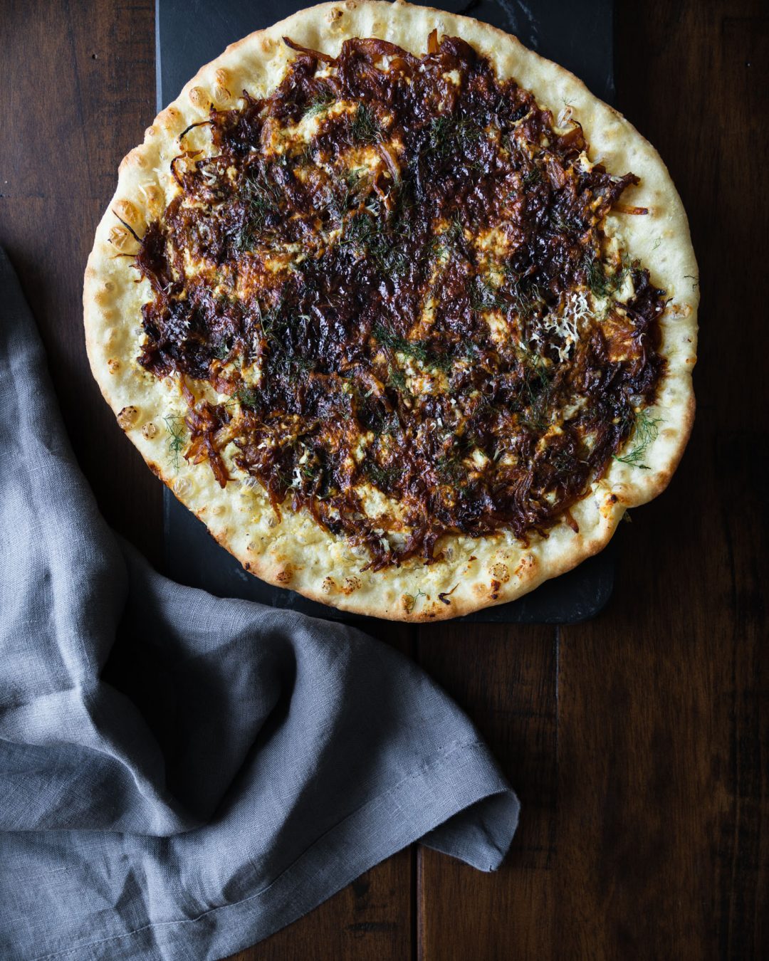 Caramelized Fennel & Onion Skillet Pizza Recipe - Meg is Well