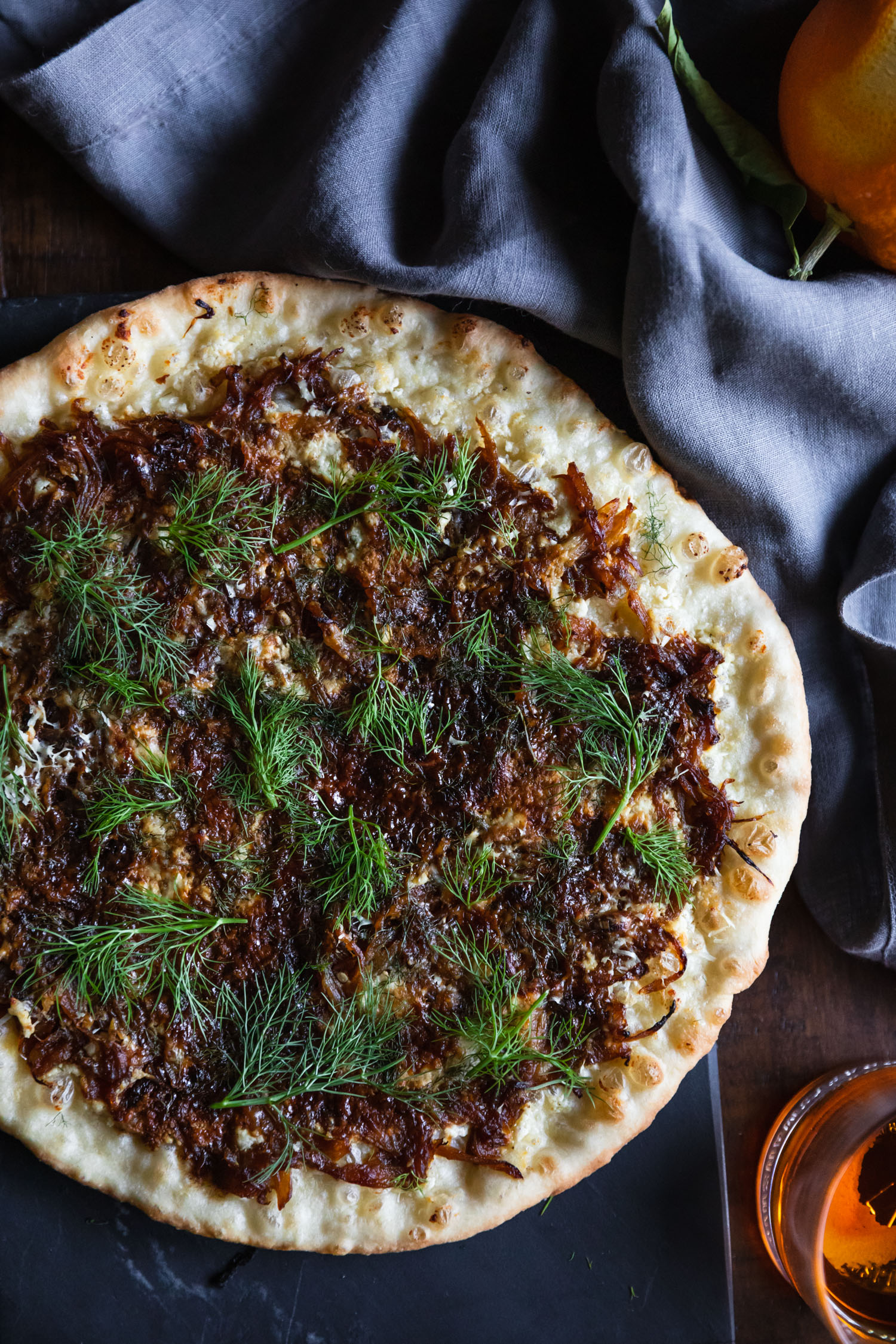 Caramelized Fennel & Onion Skillet Pizza Recipe - Meg is Well