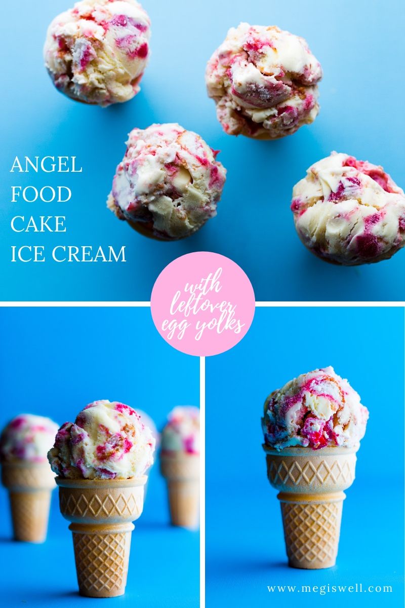 Angel Food Cake Ice Cream - Leftover Creations | Meg is Well